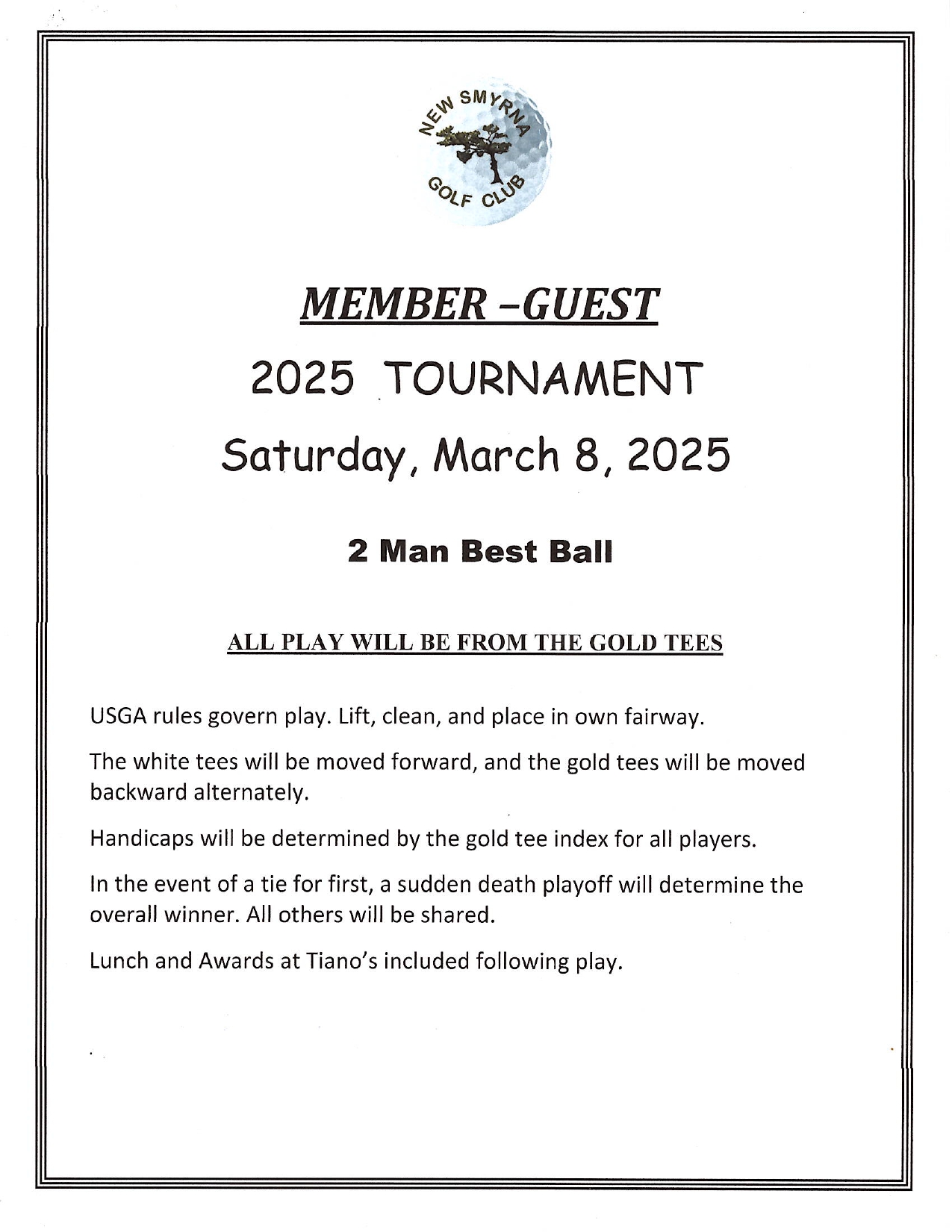 2 Man Best Ball - New Smyrna Golf Club